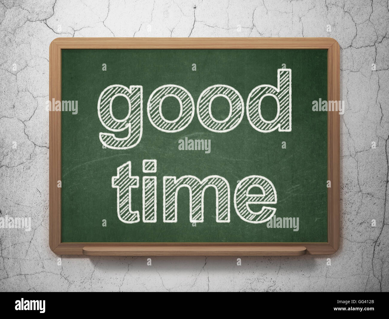 Time concept: Good Time on chalkboard background Stock Photo - Alamy