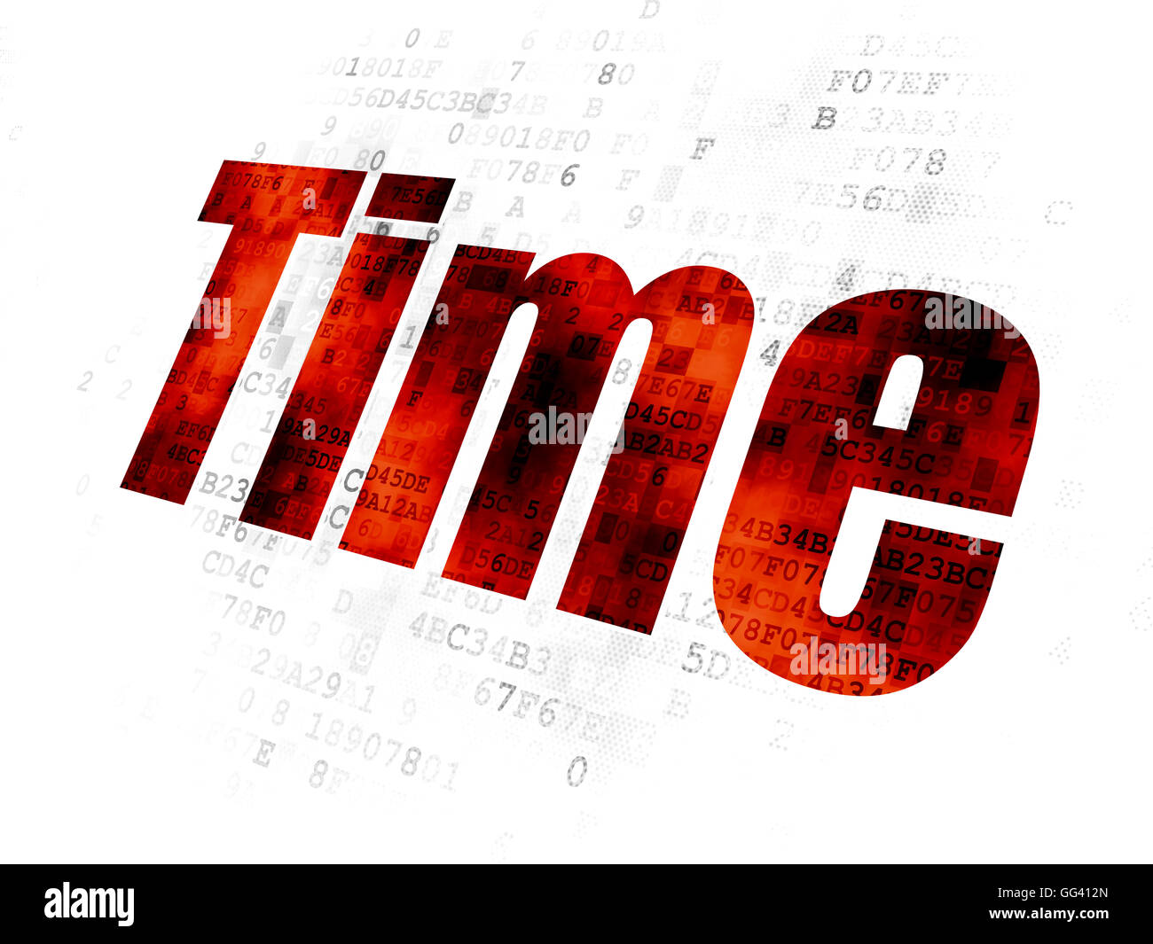 Time concept: Time on Digital background Stock Photo - Alamy