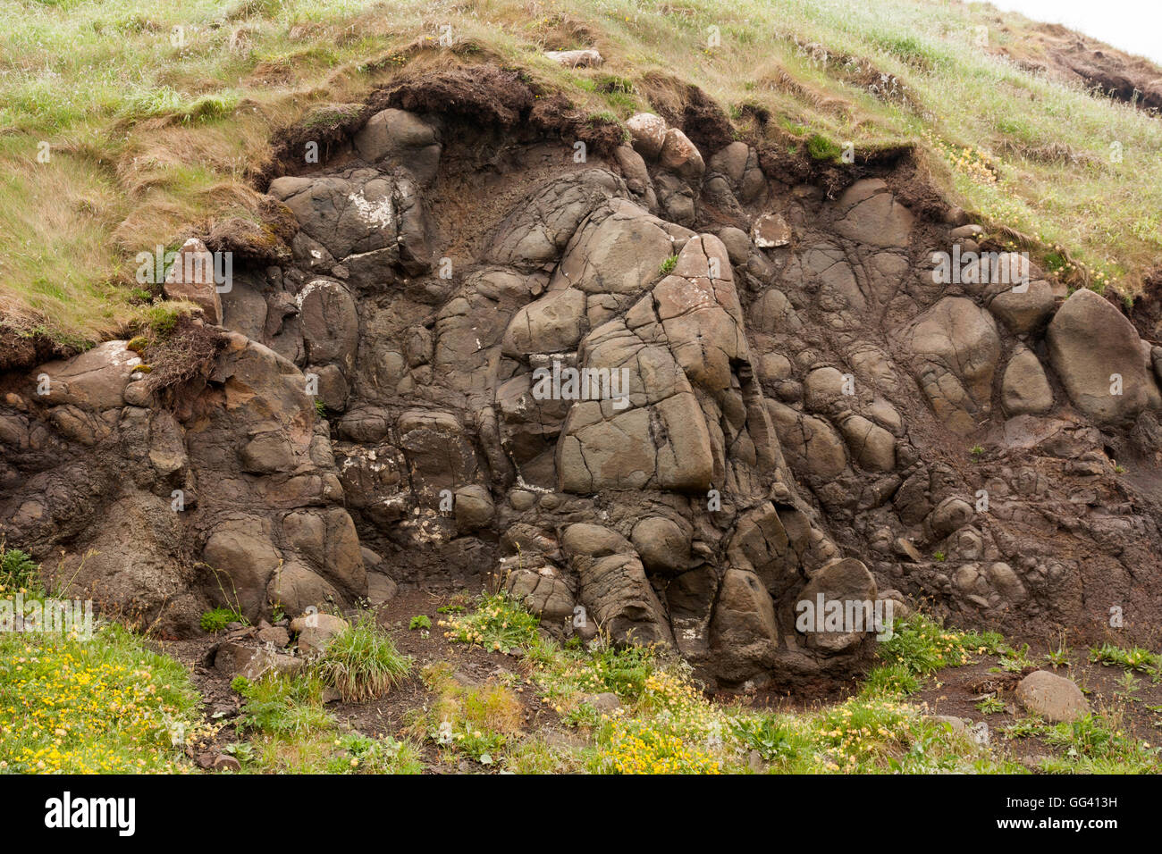Rock formation Giant's Causeway Moyle Northern Ireland Stock Photo - Alamy