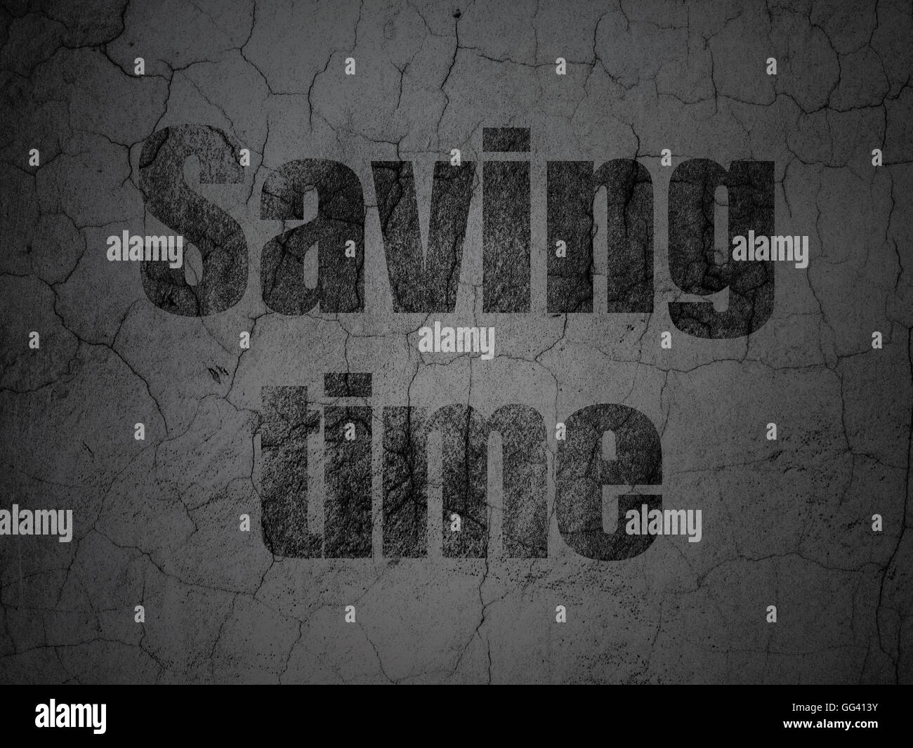 Timeline concept: Saving Time on grunge wall background Stock Photo - Alamy
