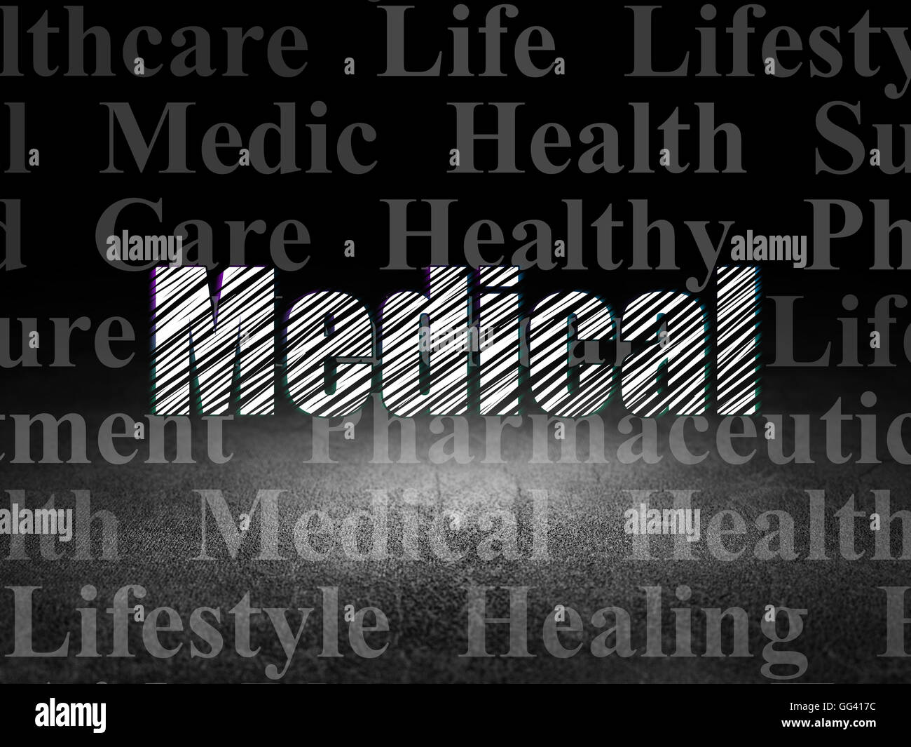 Healthcare concept: Medical in grunge dark room Stock Photo - Alamy