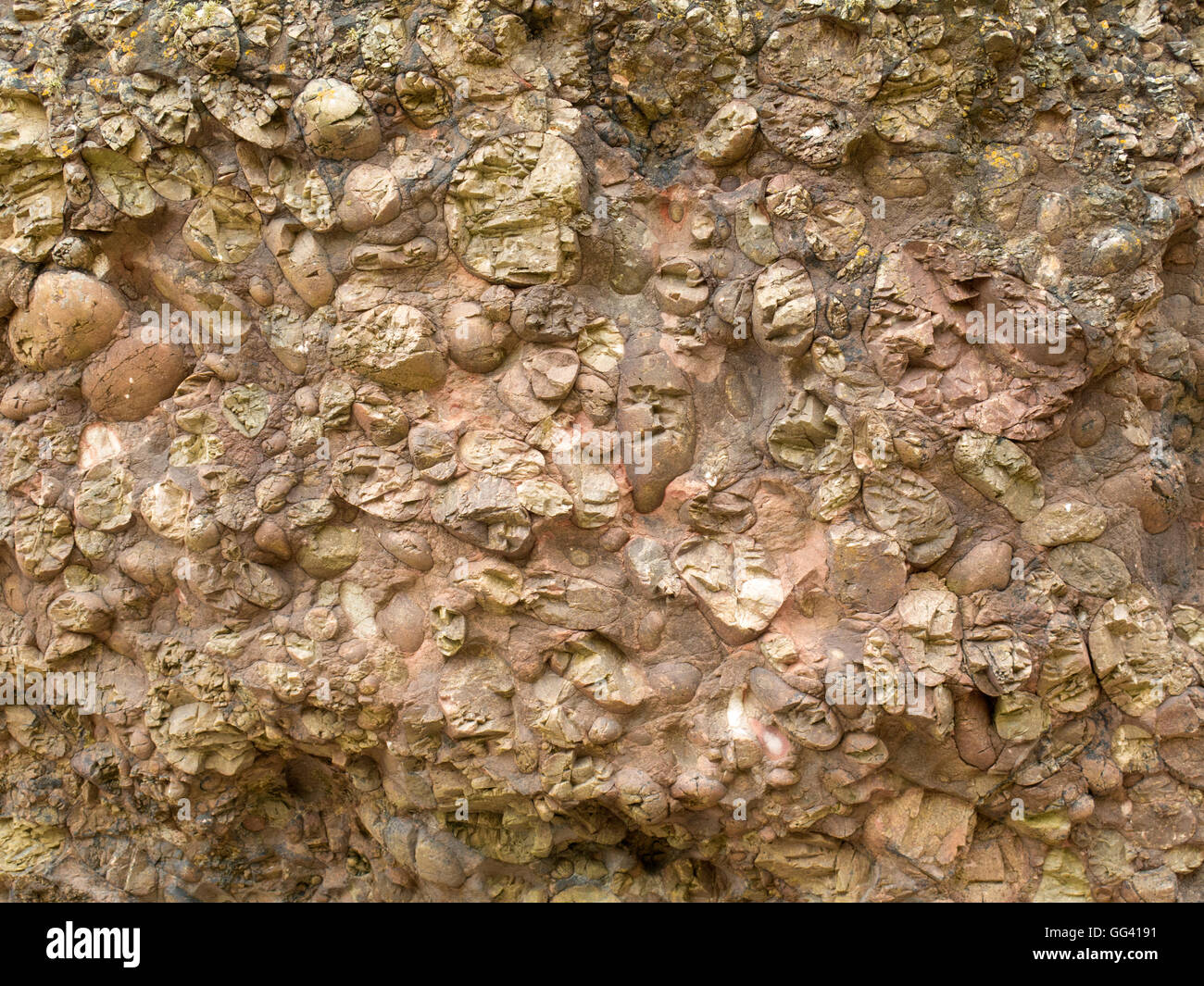 Rock at Cushendun Caves Balleymoney Northern Ireland Stock Photo - Alamy