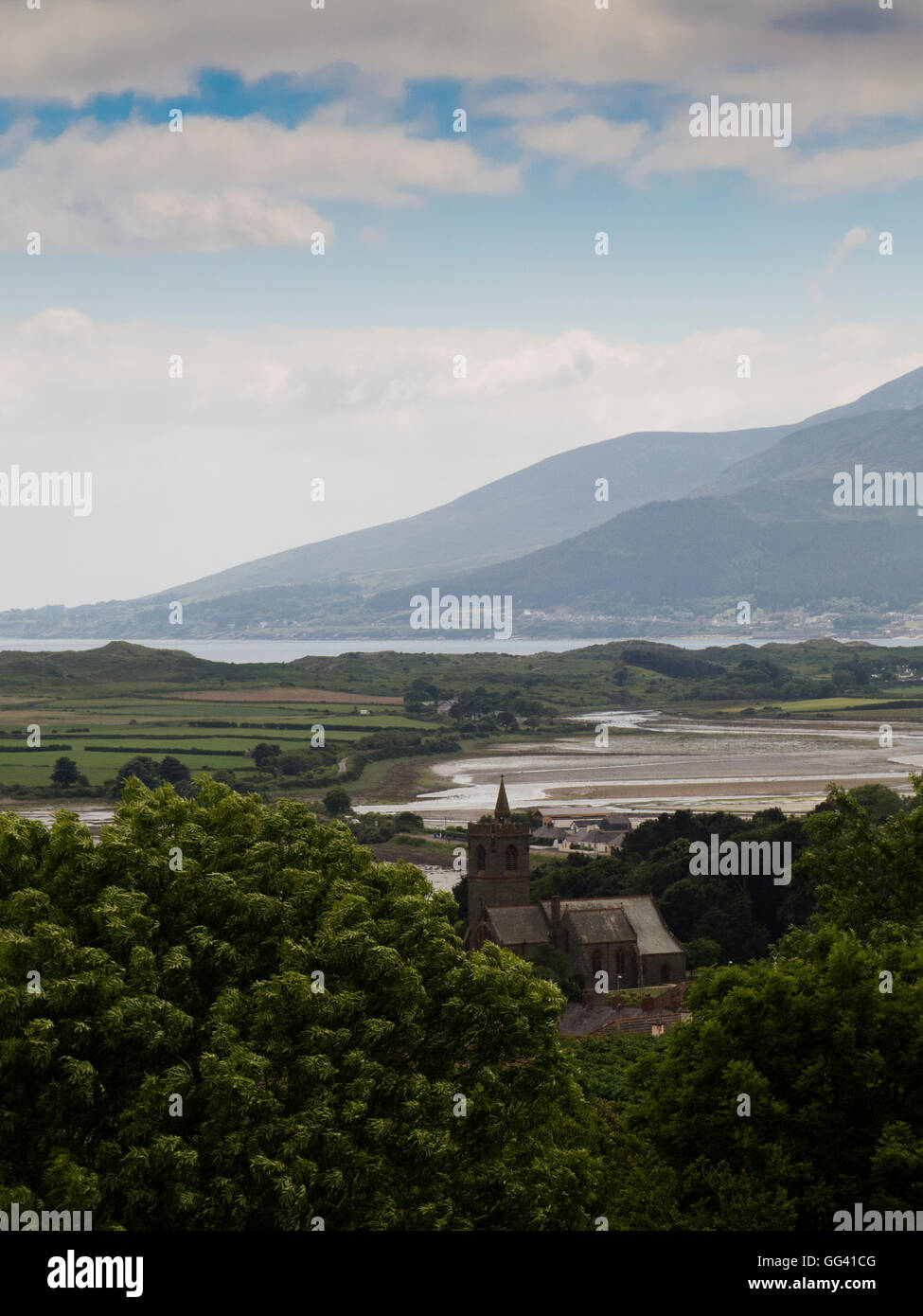 Dundrum County Down Northern Ireland, Mountains of Mourne in distance ...
