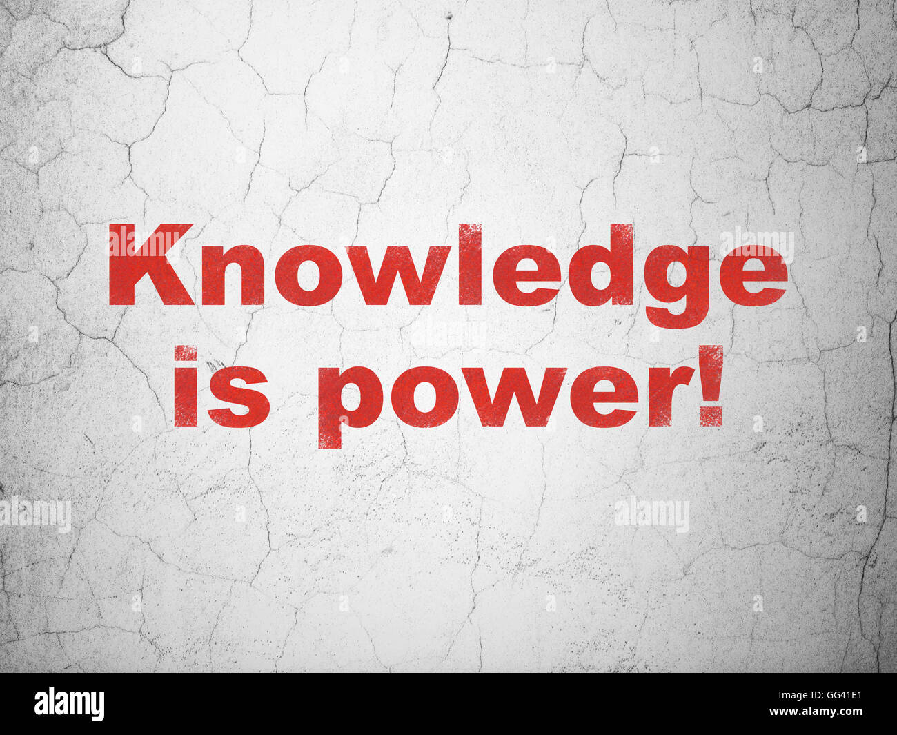 Education concept: Knowledge Is power! on wall background Stock Photo ...
