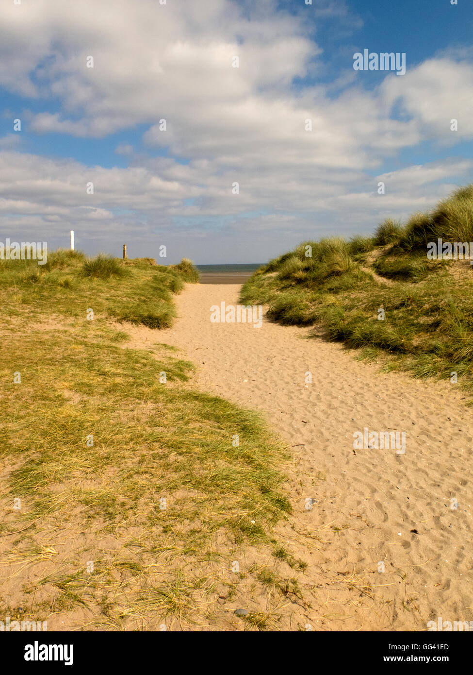 Murlough National Nature Reserve path to beach Stock Photo - Alamy