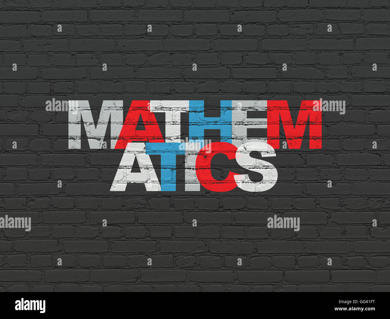 Learning concept: Mathematics on wall background Stock Photo - Alamy