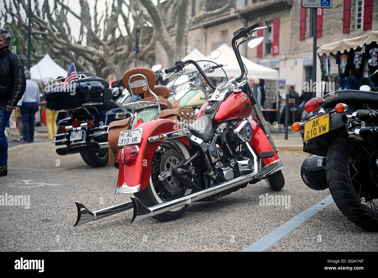 a group of motorcycles from a gathering of American motorcycle in the ...