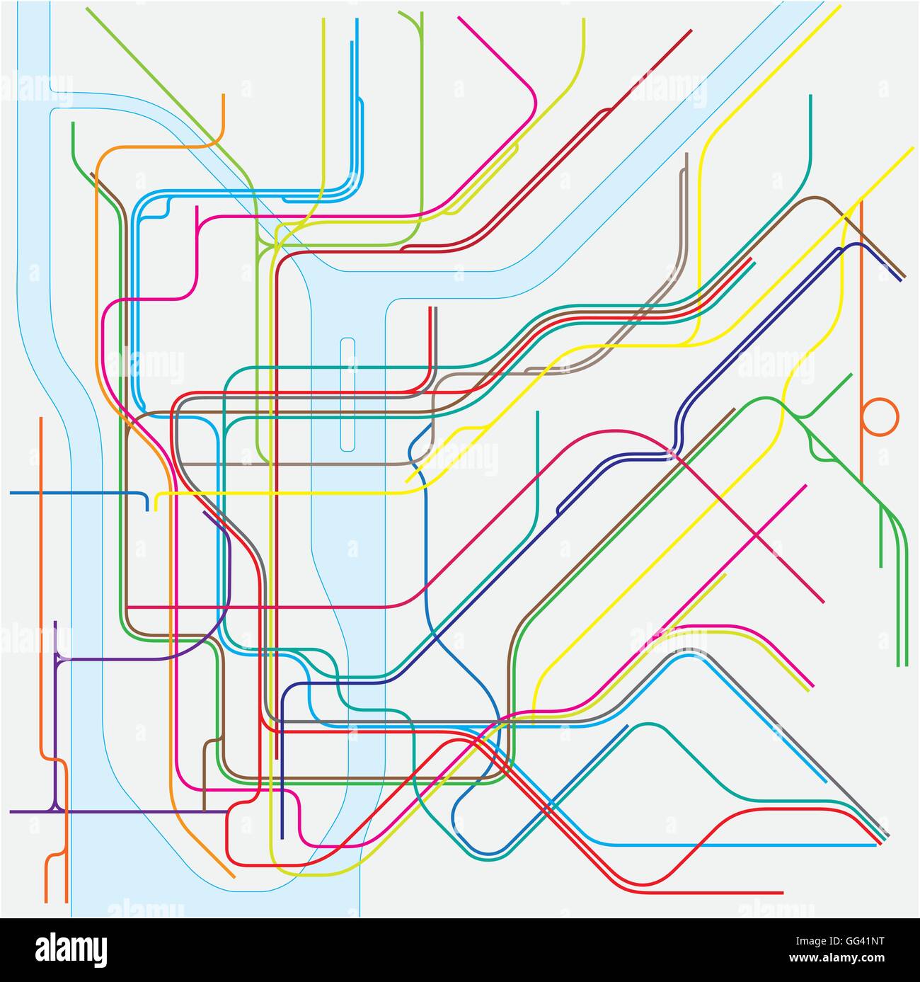 colored subway vector map of New York City Stock Vector Image & Art - Alamy