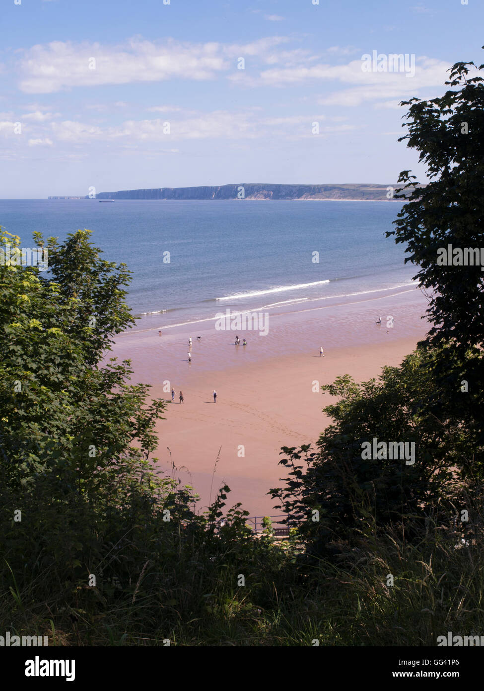 Filey beach from Glen Gardens Filey Yorkshire Stock Photo - Alamy