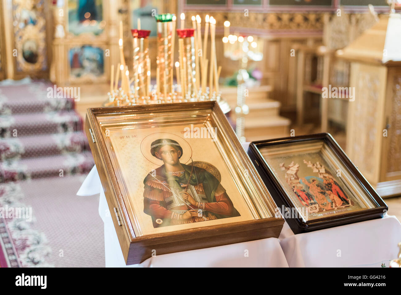 Interior of the Orthodox Church beautiful inside Stock Photo - Alamy