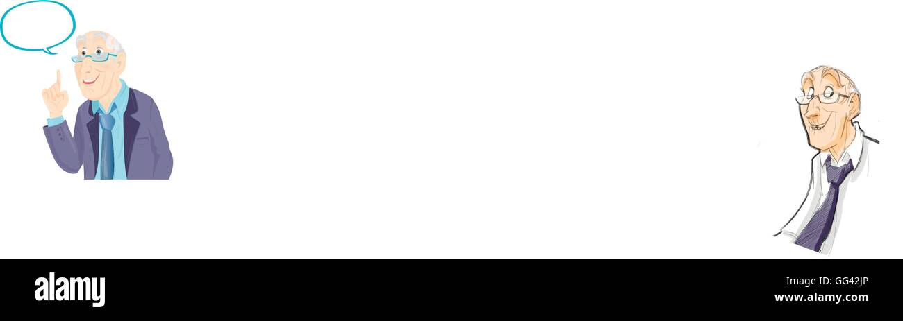 Professor Thinking with White Bubble Stock Vector Image & Art - Alamy