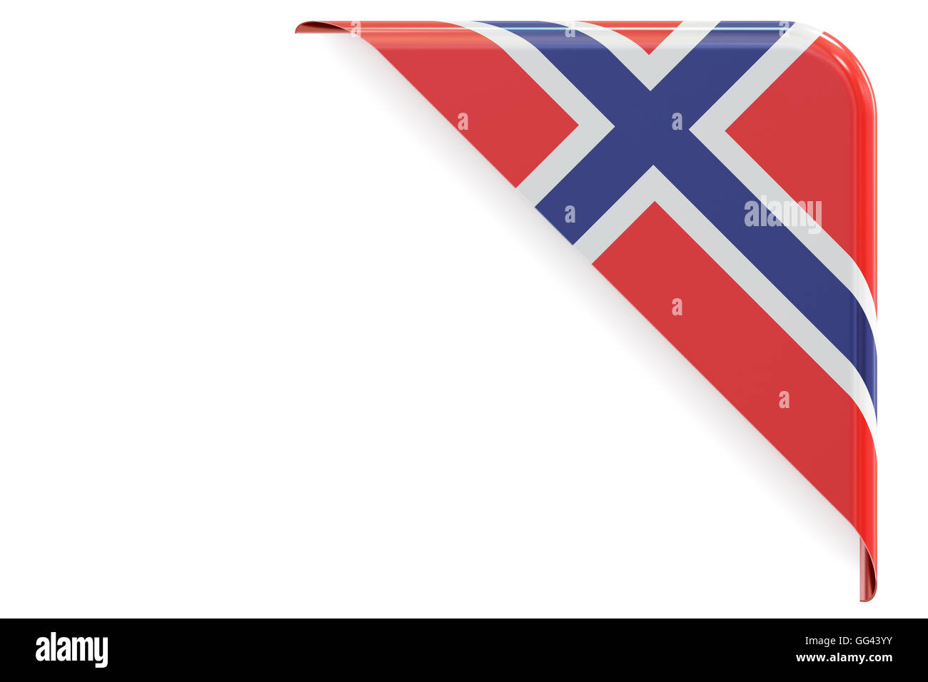 Norwegian corner, button. 3D rendering isolated on white background ...