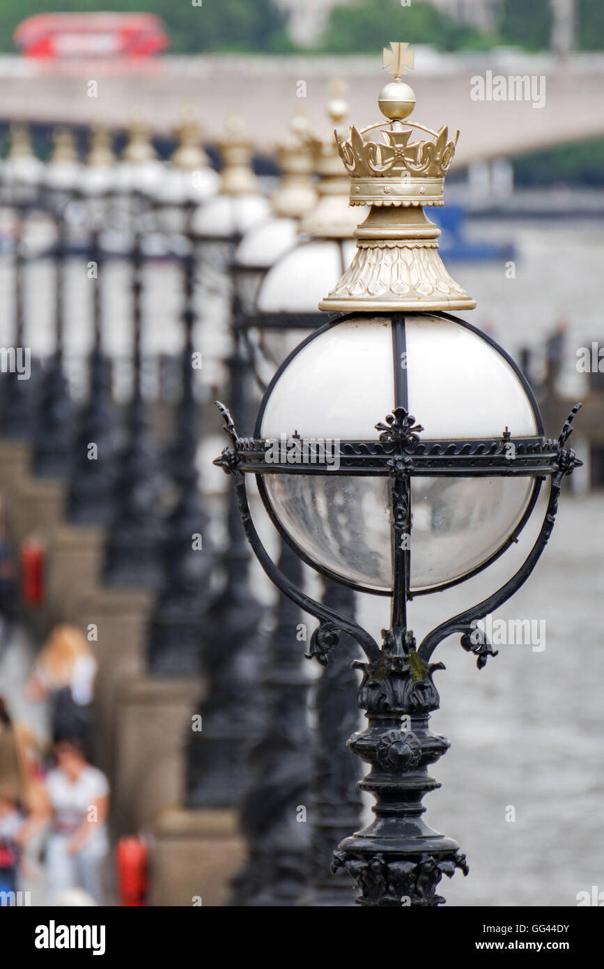 South bank london street lamps hi-res stock photography and images - Alamy