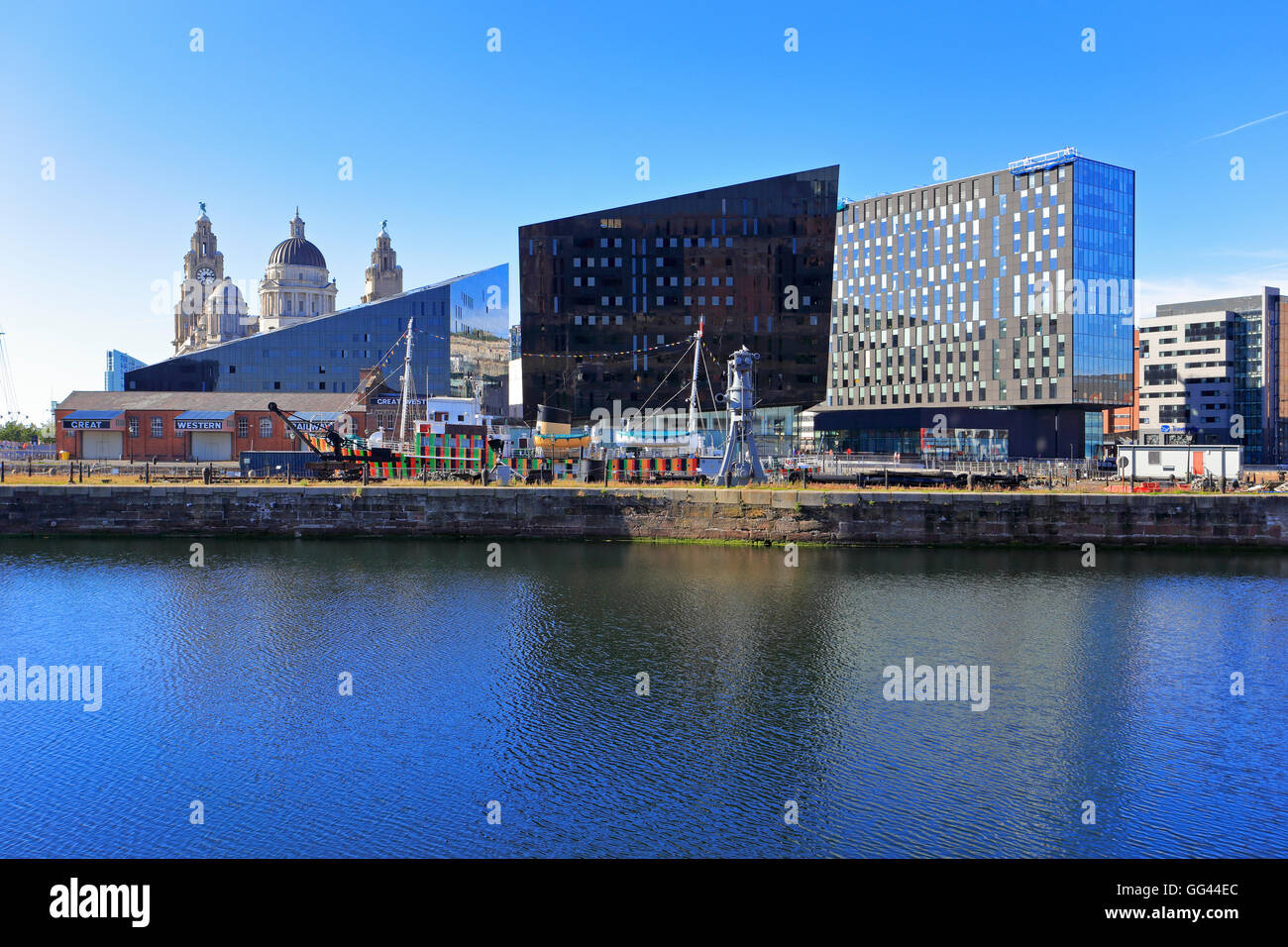 Waterfront development across Canning Dock including Open Eye Gallery ...