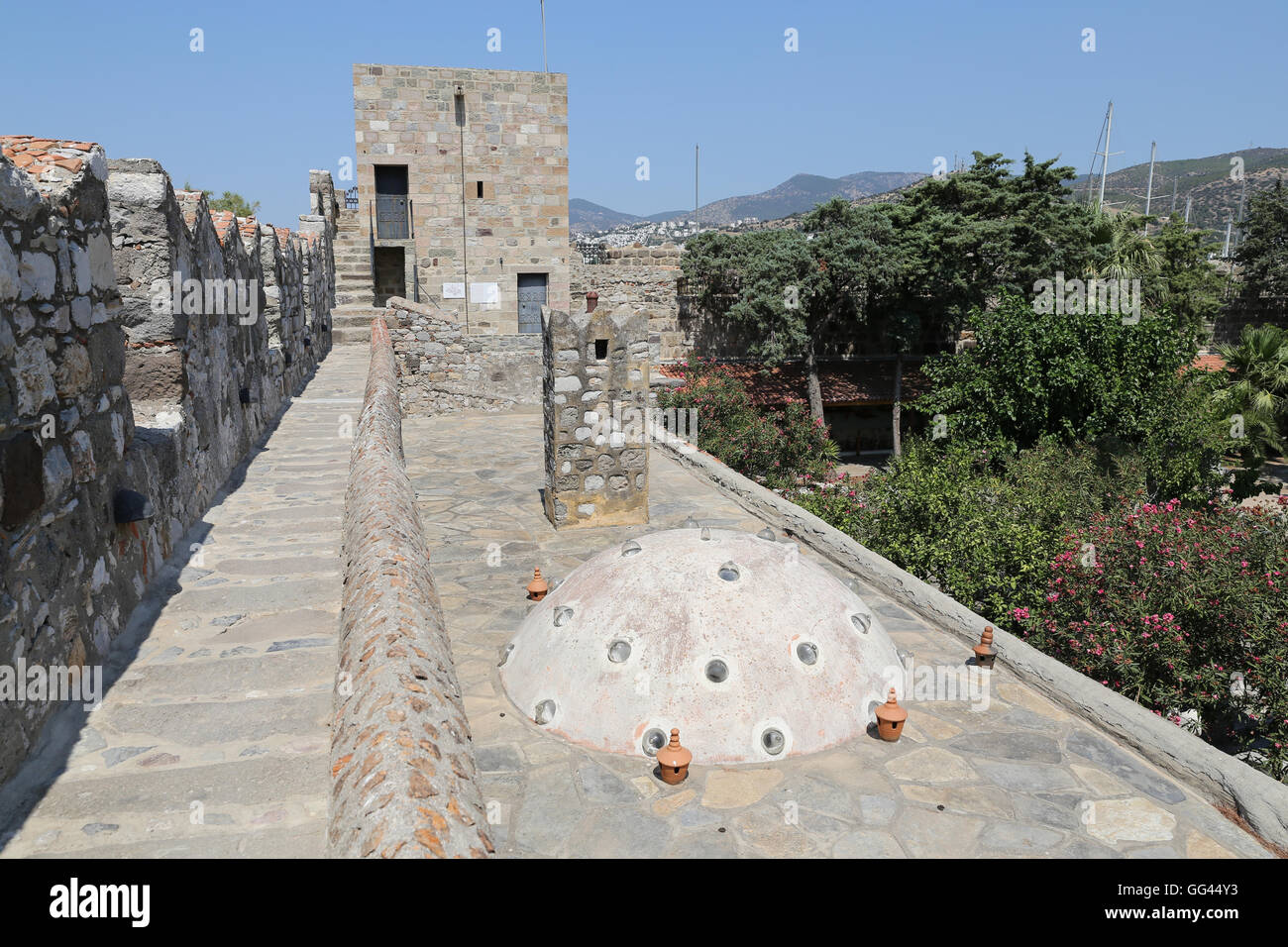 Bodrum Castle in Aegean Coast of Turkey Stock Photo - Alamy