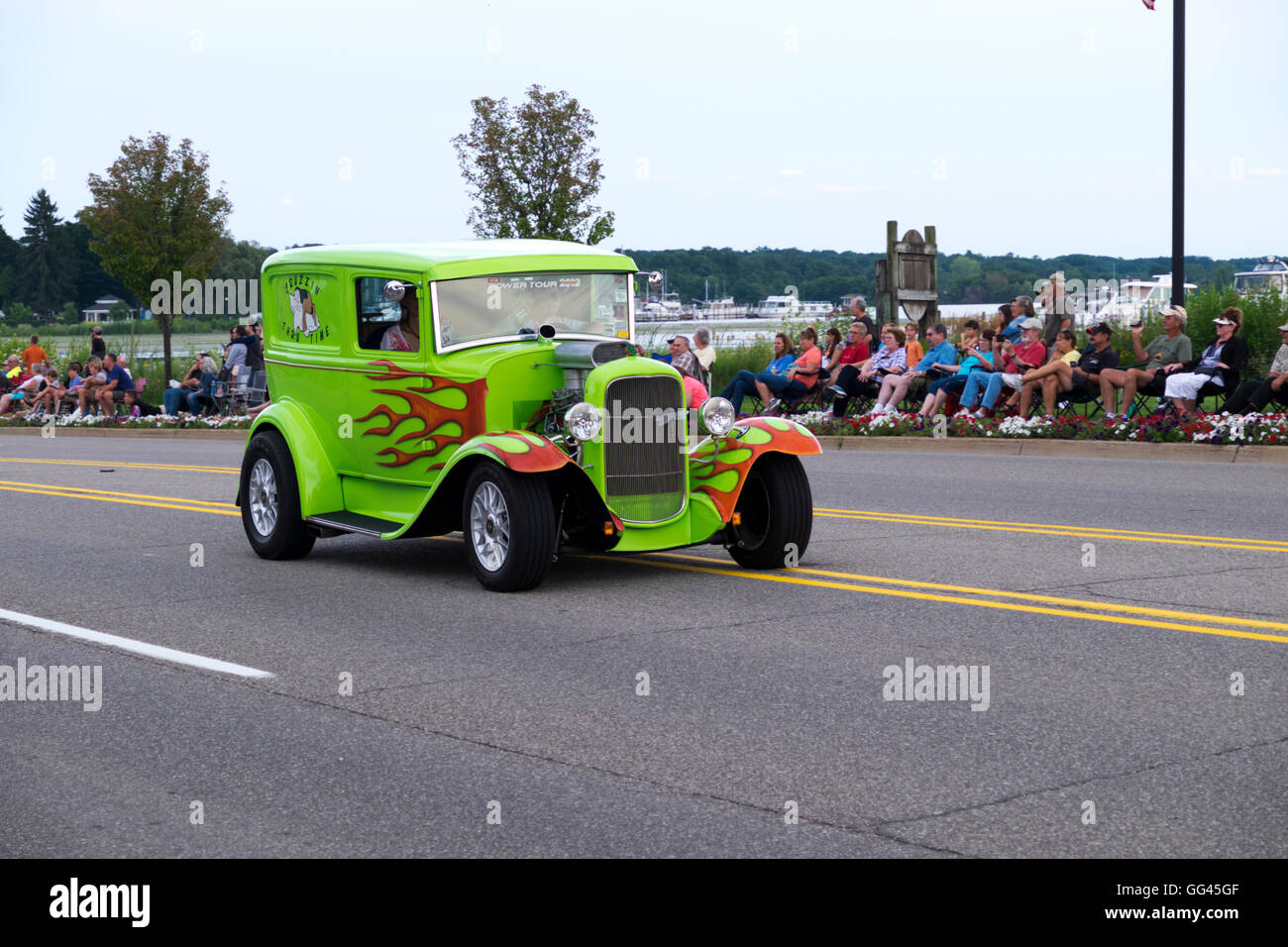 Hot Rod participating in the 2016 annual Cruz In parade in Montague ...