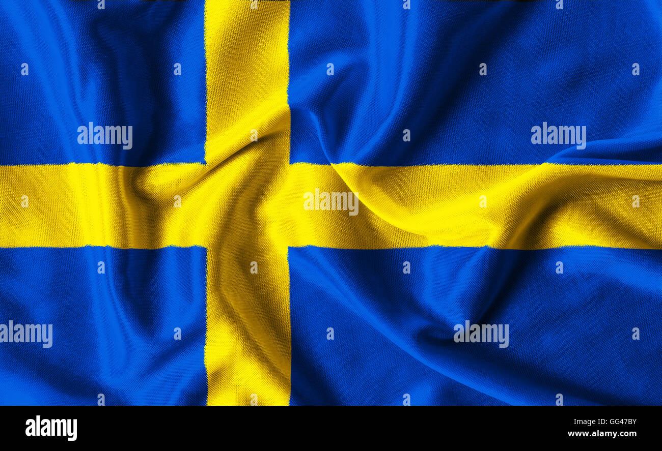 Sweden fabric flag hi-res stock photography and images - Alamy