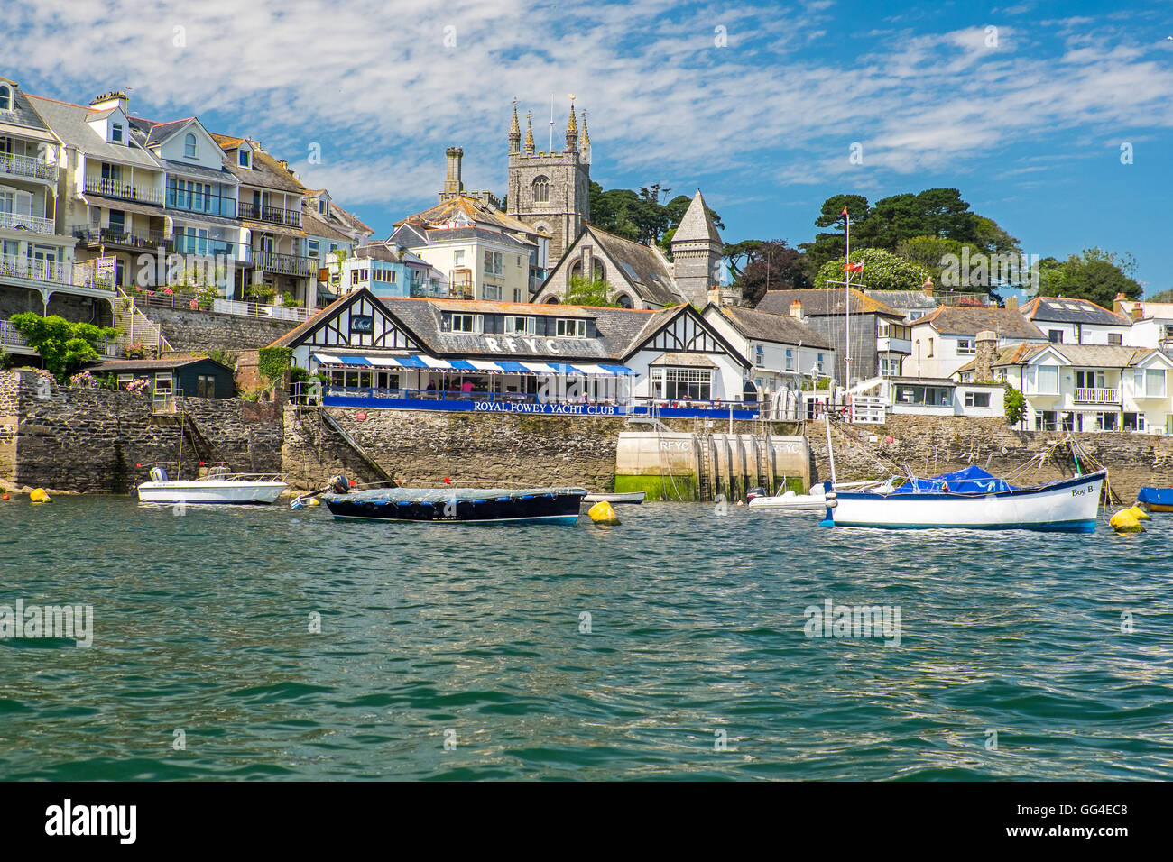 The waterfront at Fowey in Cornwall, UK Stock Photo - Alamy
