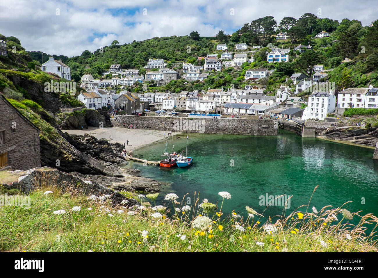 Polperro harbor in Cornwall is one of the counties prettiest fishing ...