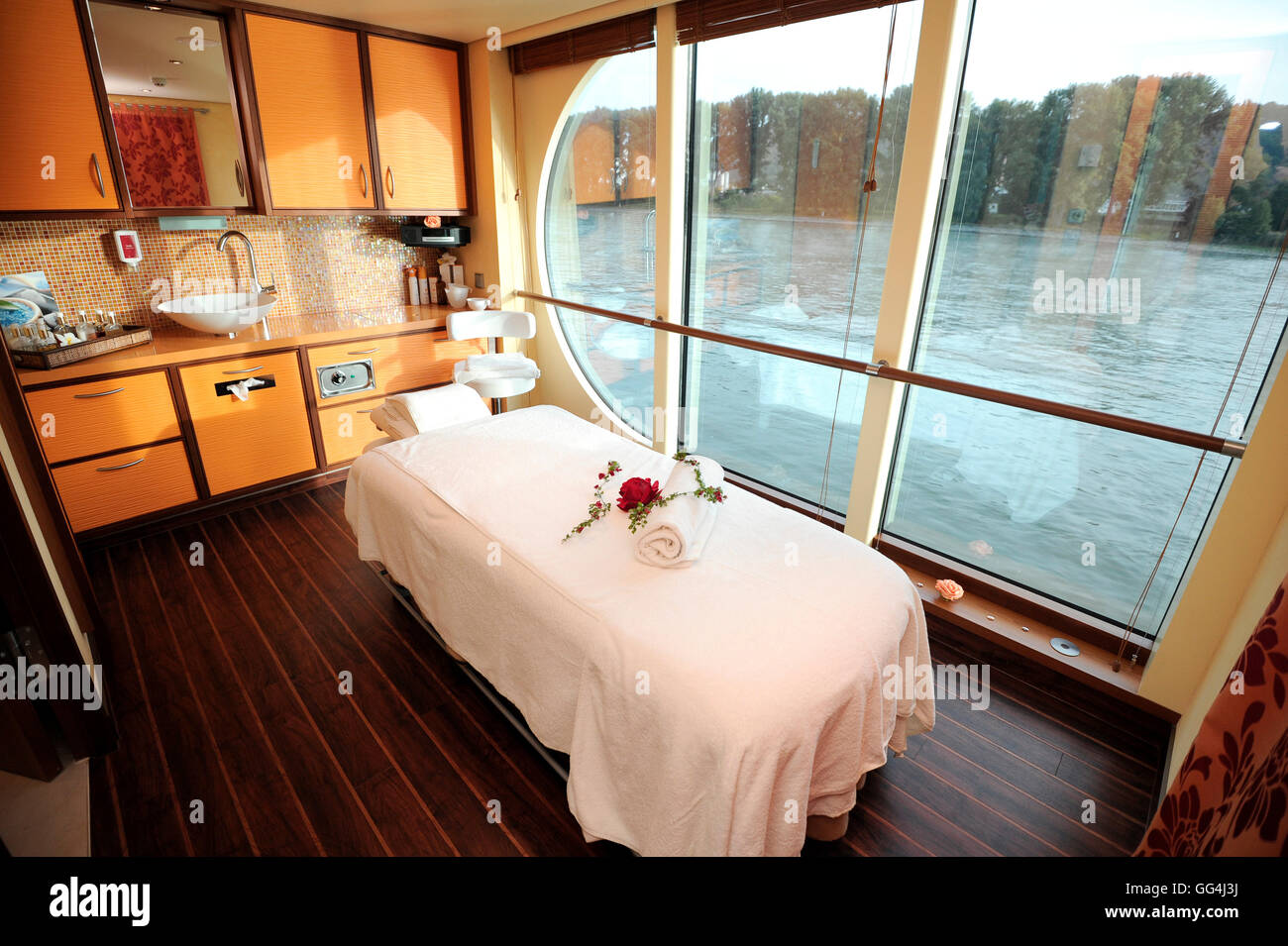 Spa on board river cruise boat Stock Photo - Alamy