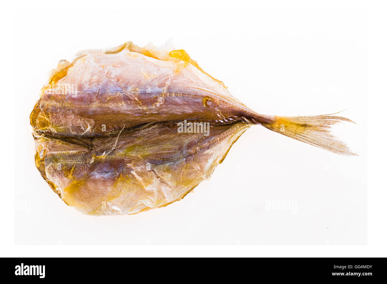 Dried fish preservation on a white background Stock Photo - Alamy