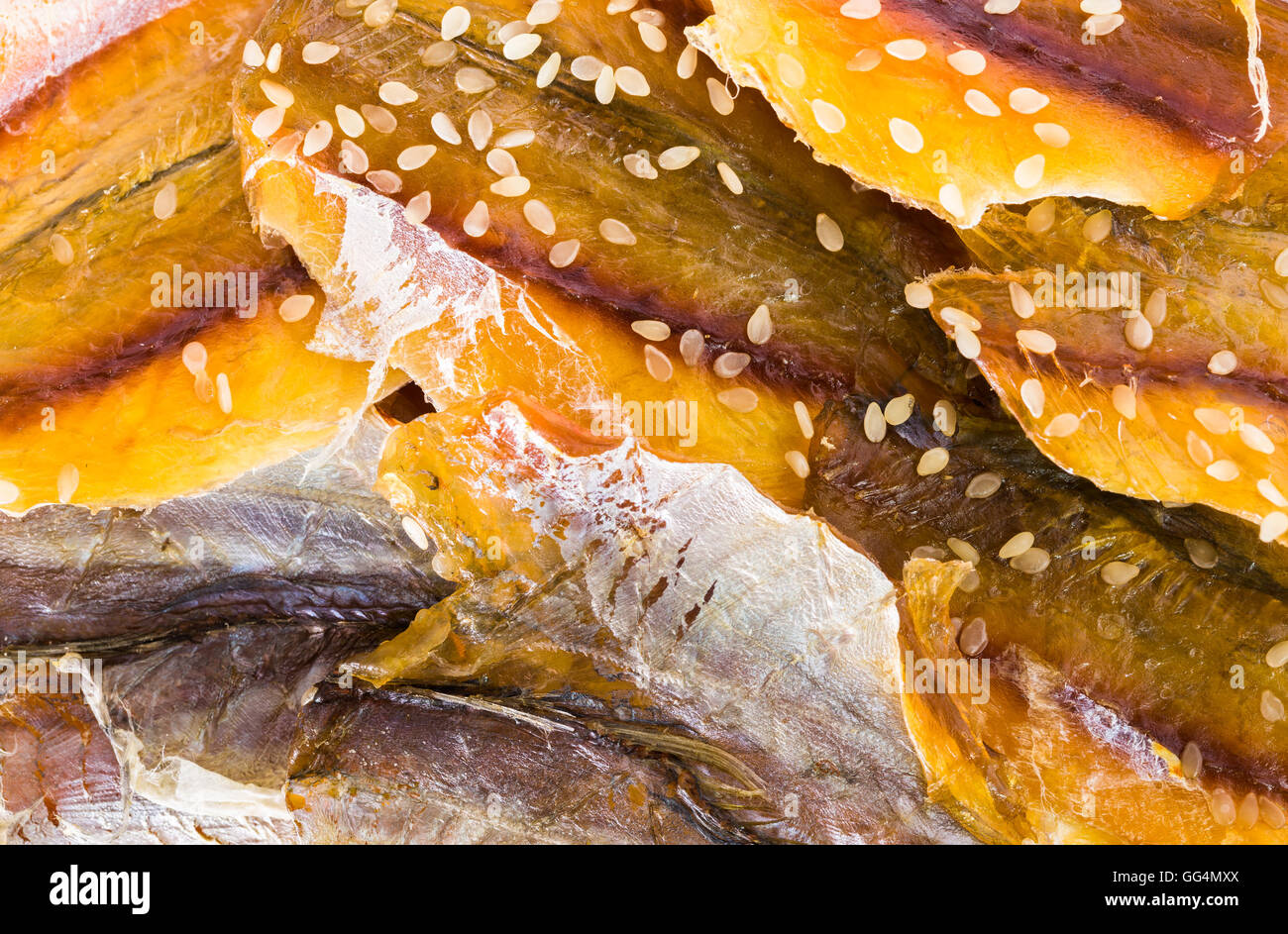 Surface of dried fish for background Stock Photo - Alamy