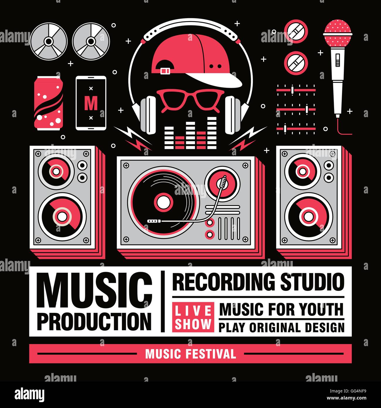 proper for poster of music activities design Stock Vector Image & Art ...