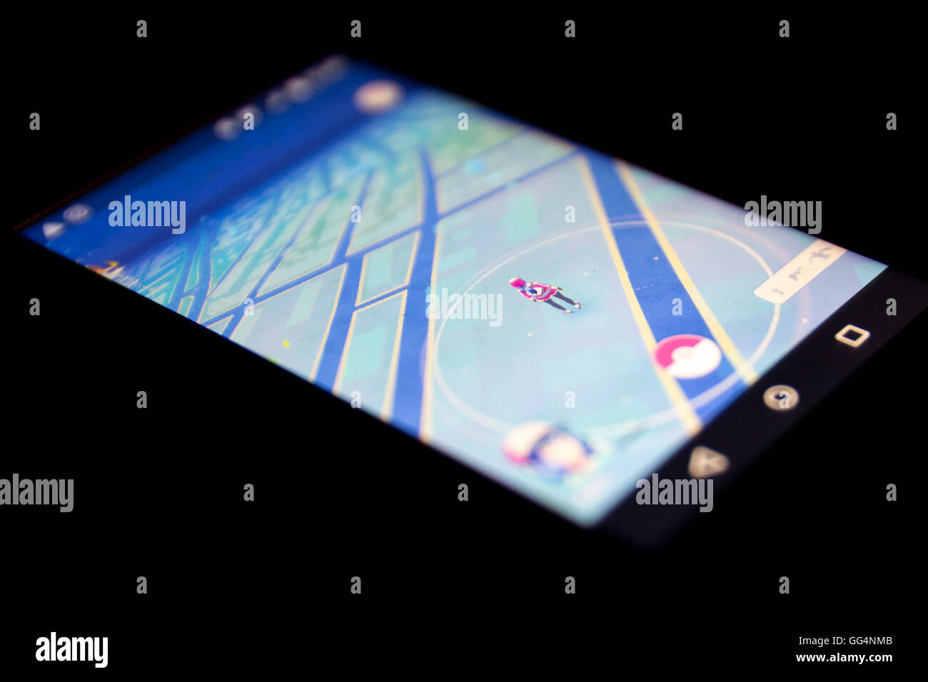 Sofia, Bulgaria - July 22, 2016: A mobile phone showing on screen ...