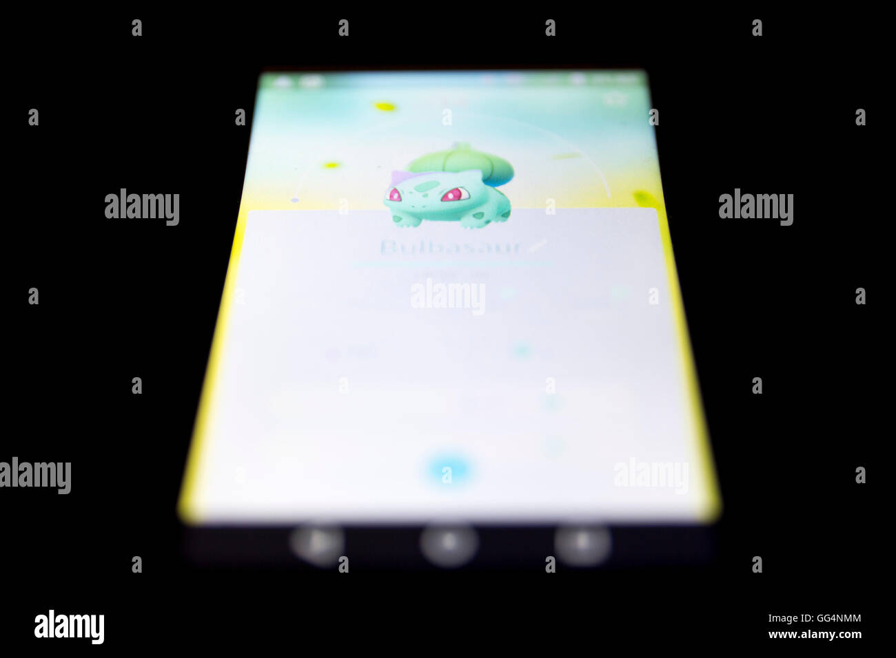 Sofia, Bulgaria - July 22, 2016: A mobile phone showing on screen ...