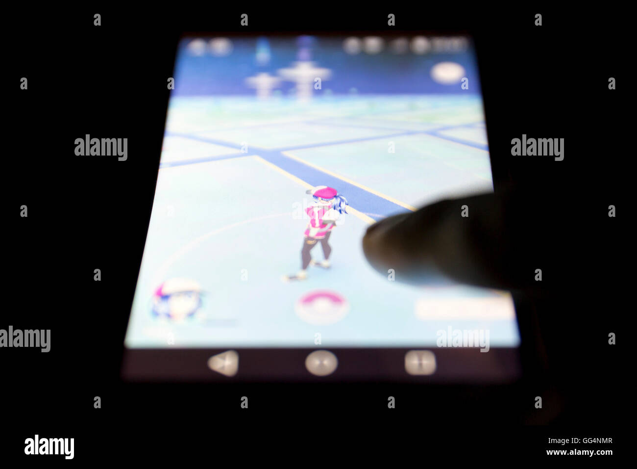 Sofia, Bulgaria - July 22, 2016: A mobile phone showing on screen ...