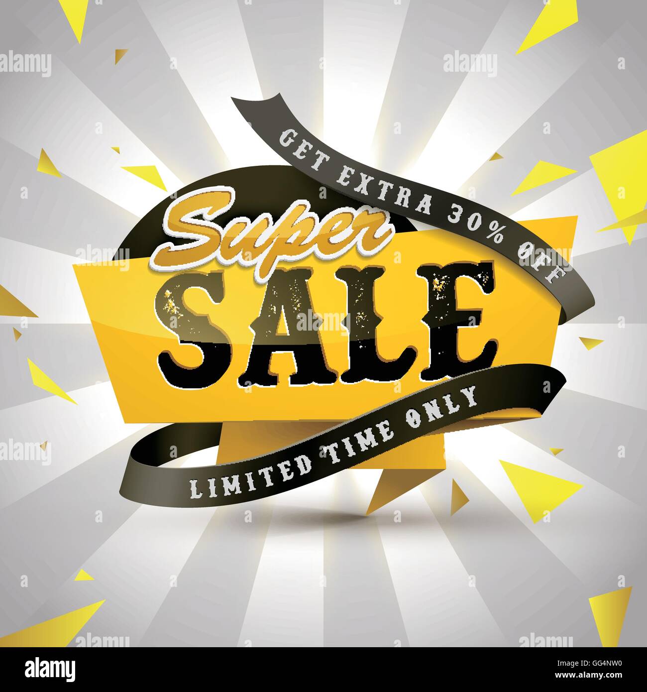 Modern bargain sale poster design with discount label Stock Vector ...