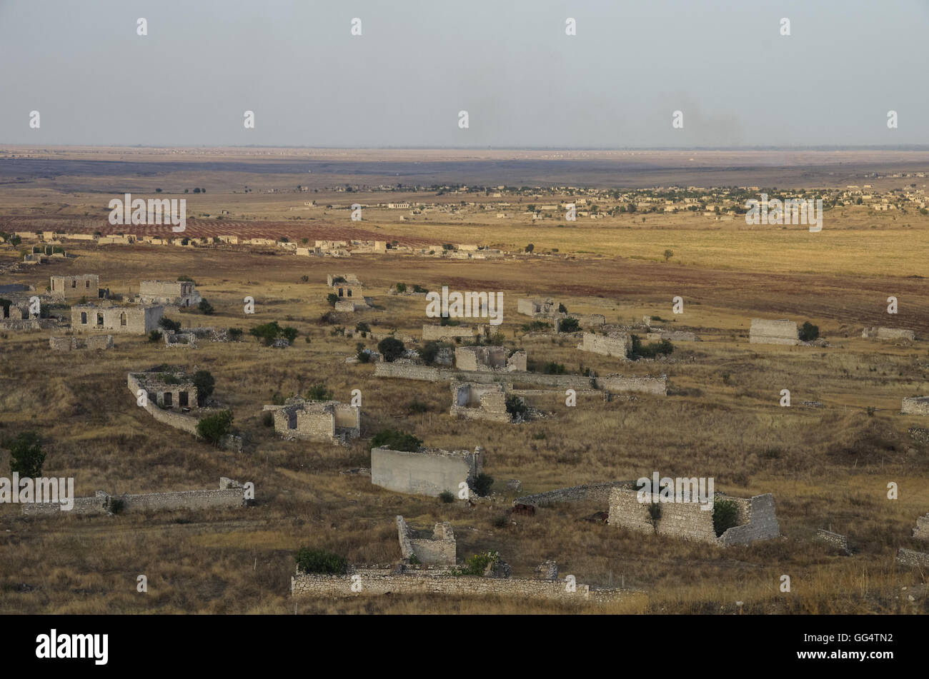 Ruins of Agdam city in Nagorno Karabakh Republic. Azerbaijan - Armenia ...