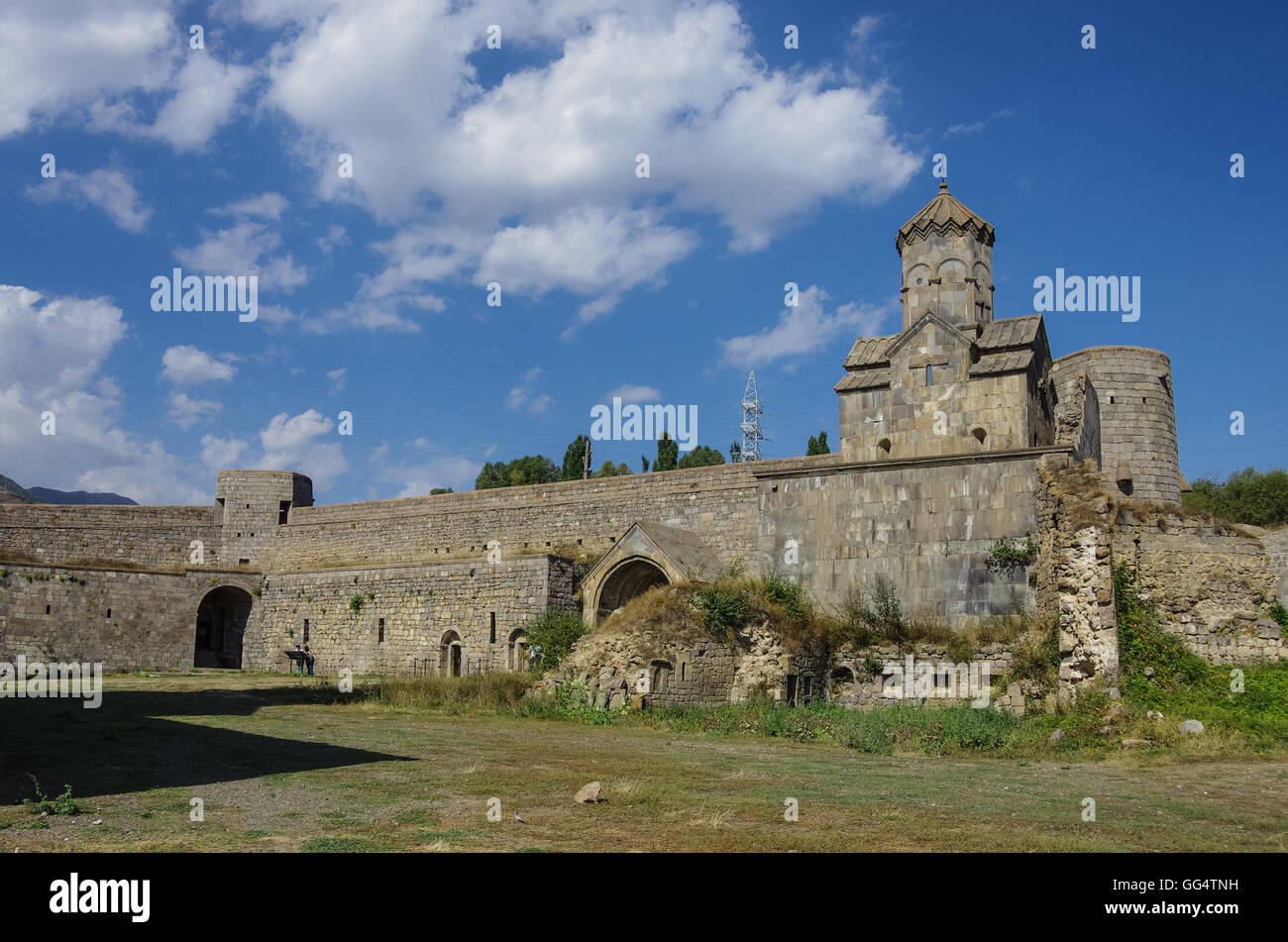 Medieval Tatev monastery, Armenia, about IX century, big building is ...