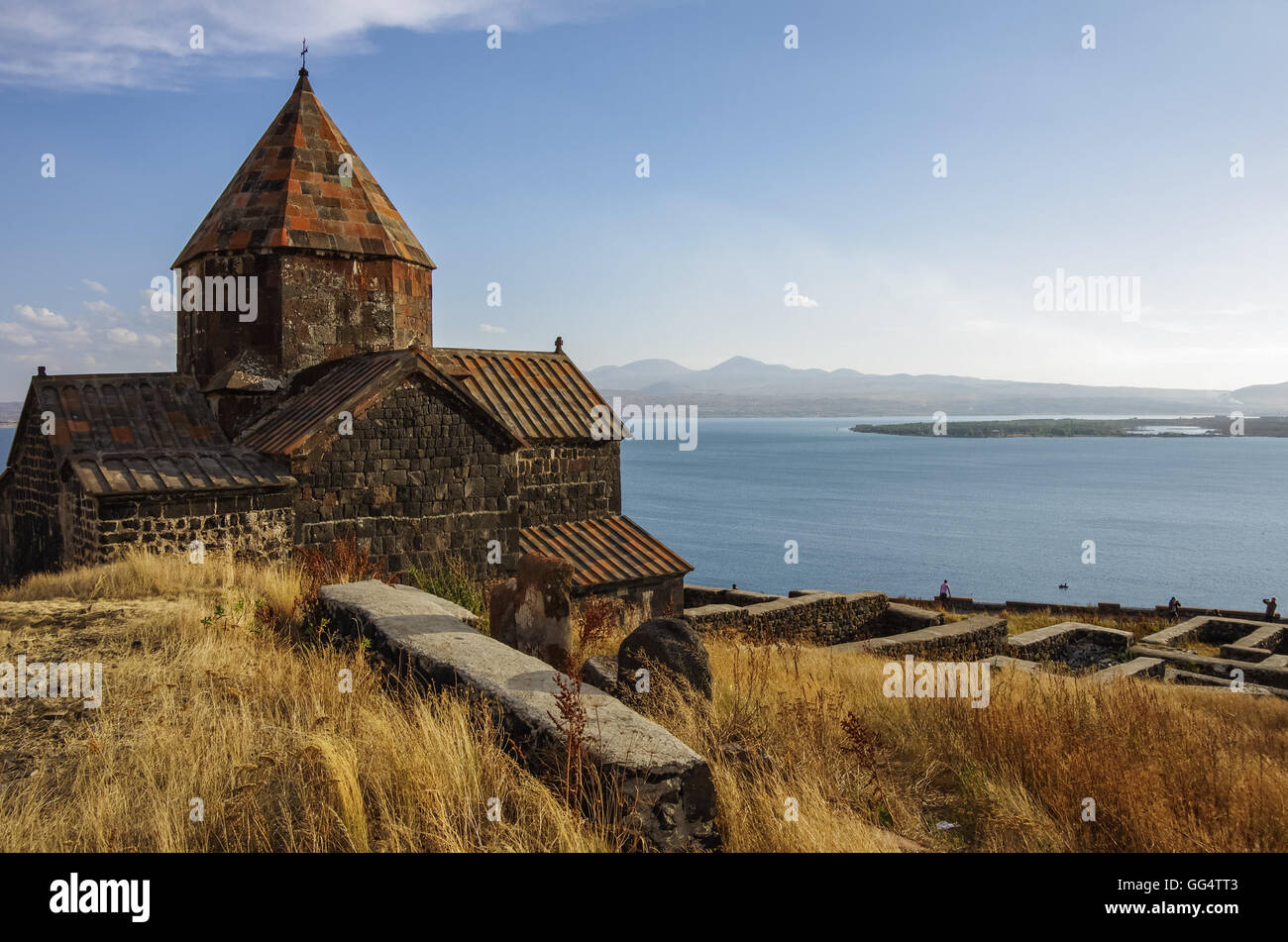 Sevanavank (Sevan Monastery), a monastic complex located on a shore of ...