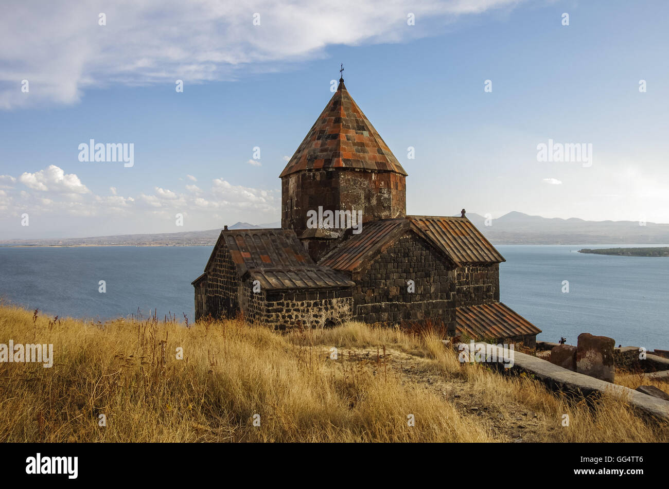 Sevanavank (Sevan Monastery), a monastic complex located on a shore of Lake Sevan in the ...