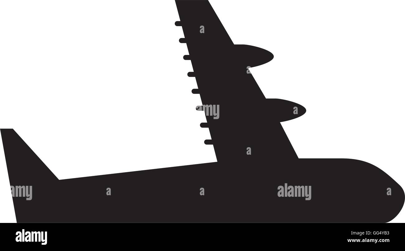 airplane fly silhouette icon Stock Vector Image & Art - Alamy