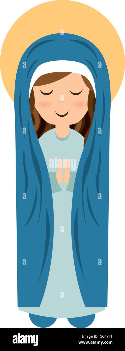 virgin mary cute icon Stock Vector Image & Art - Alamy