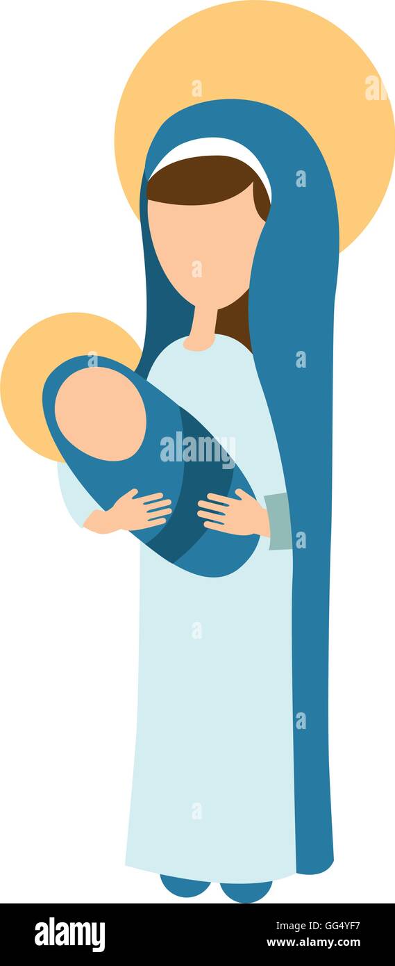 virgin mary cute icon Stock Vector Image & Art - Alamy