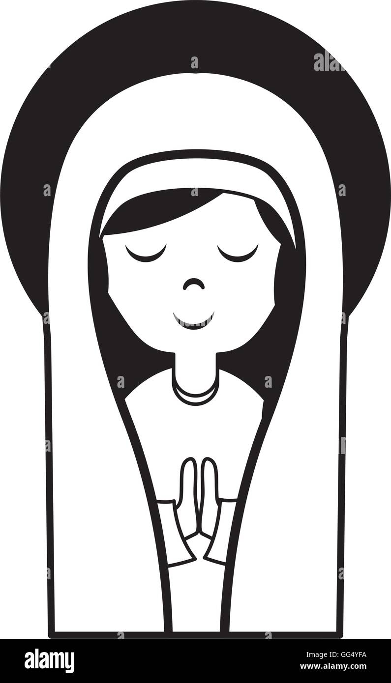 virgin mary cute icon Stock Vector Image & Art - Alamy