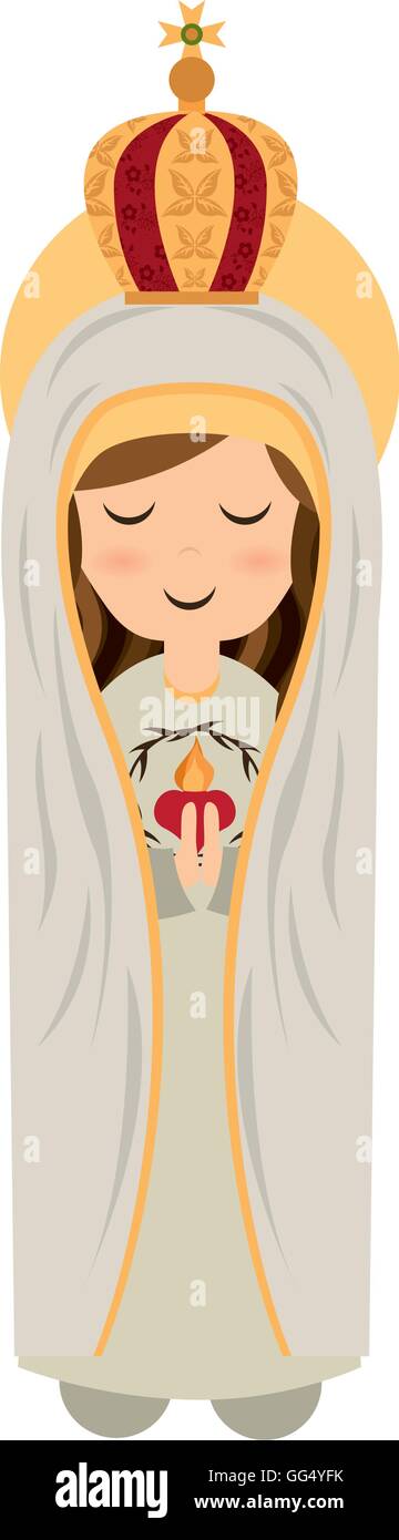 virgin mary cute icon Stock Vector Image & Art - Alamy