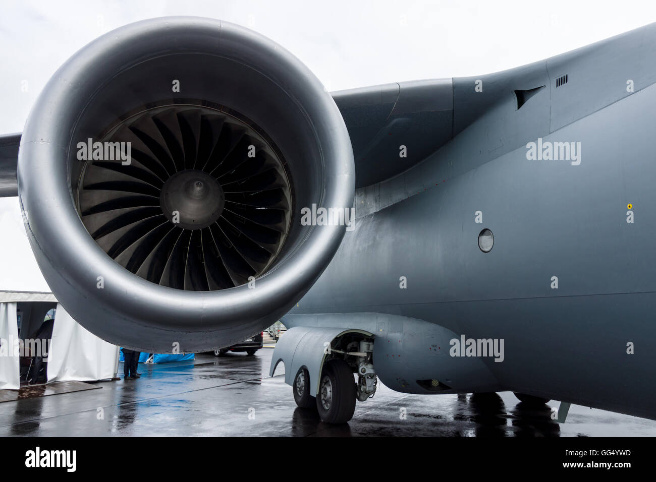 Turbofan engine (Progress D-436-148FM) of a military transport aircraft ...