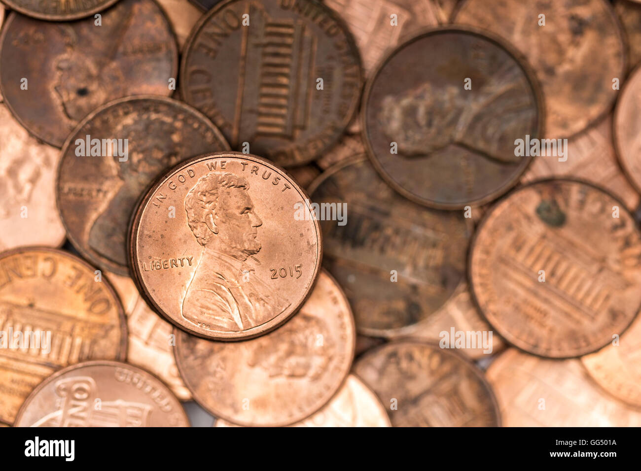 Us pennies hi-res stock photography and images - Alamy