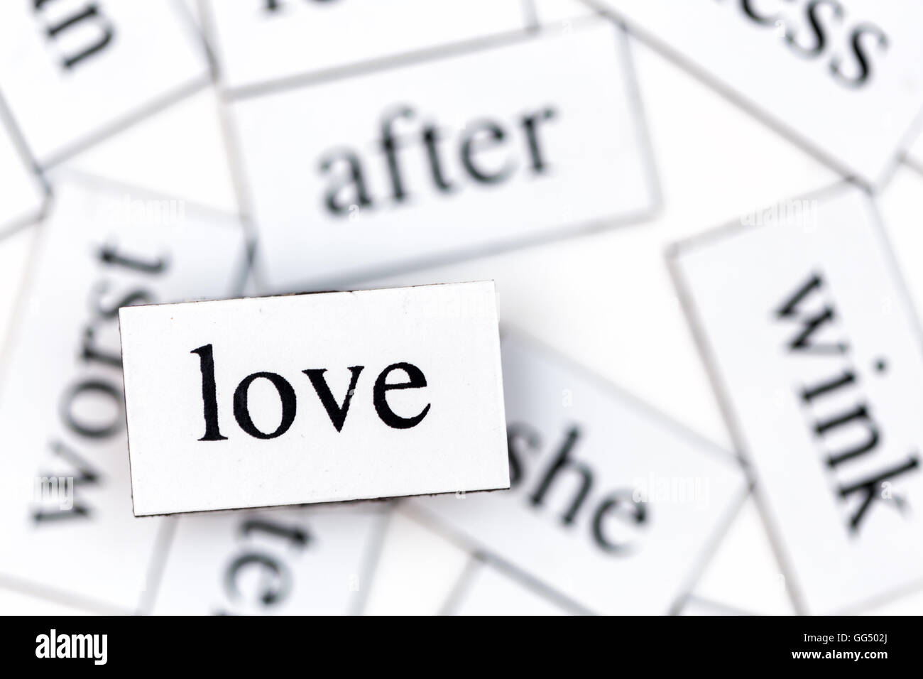 Love words hi-res stock photography and images - Alamy