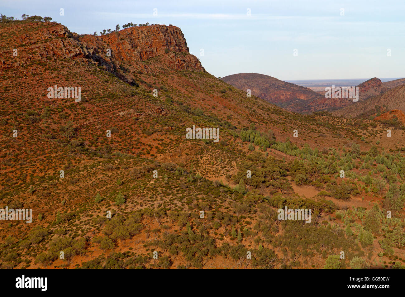 View along the Northern Flinders Ranges outside of Blinman Stock Photo ...