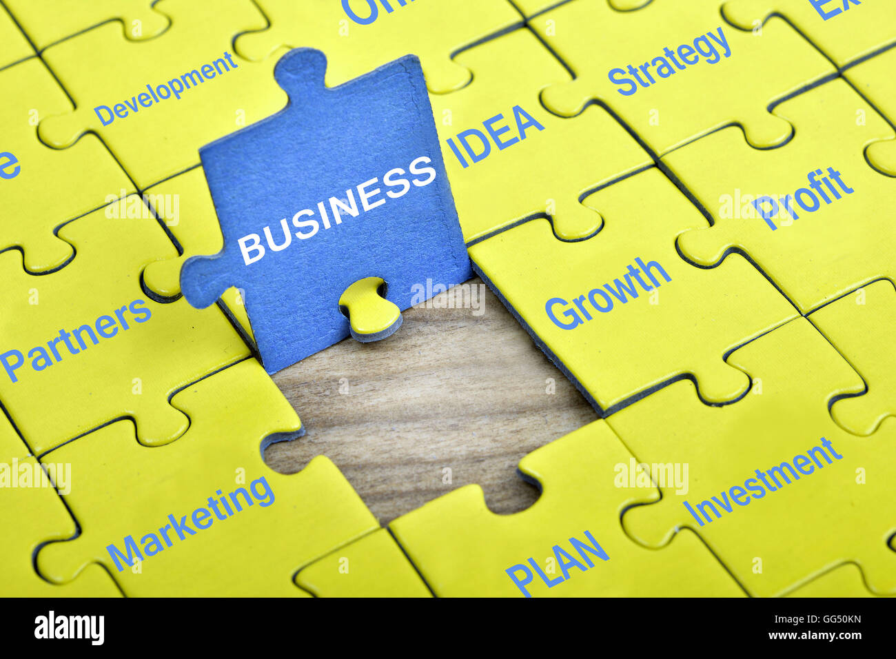 Puzzle pieces with word Business Stock Photo - Alamy