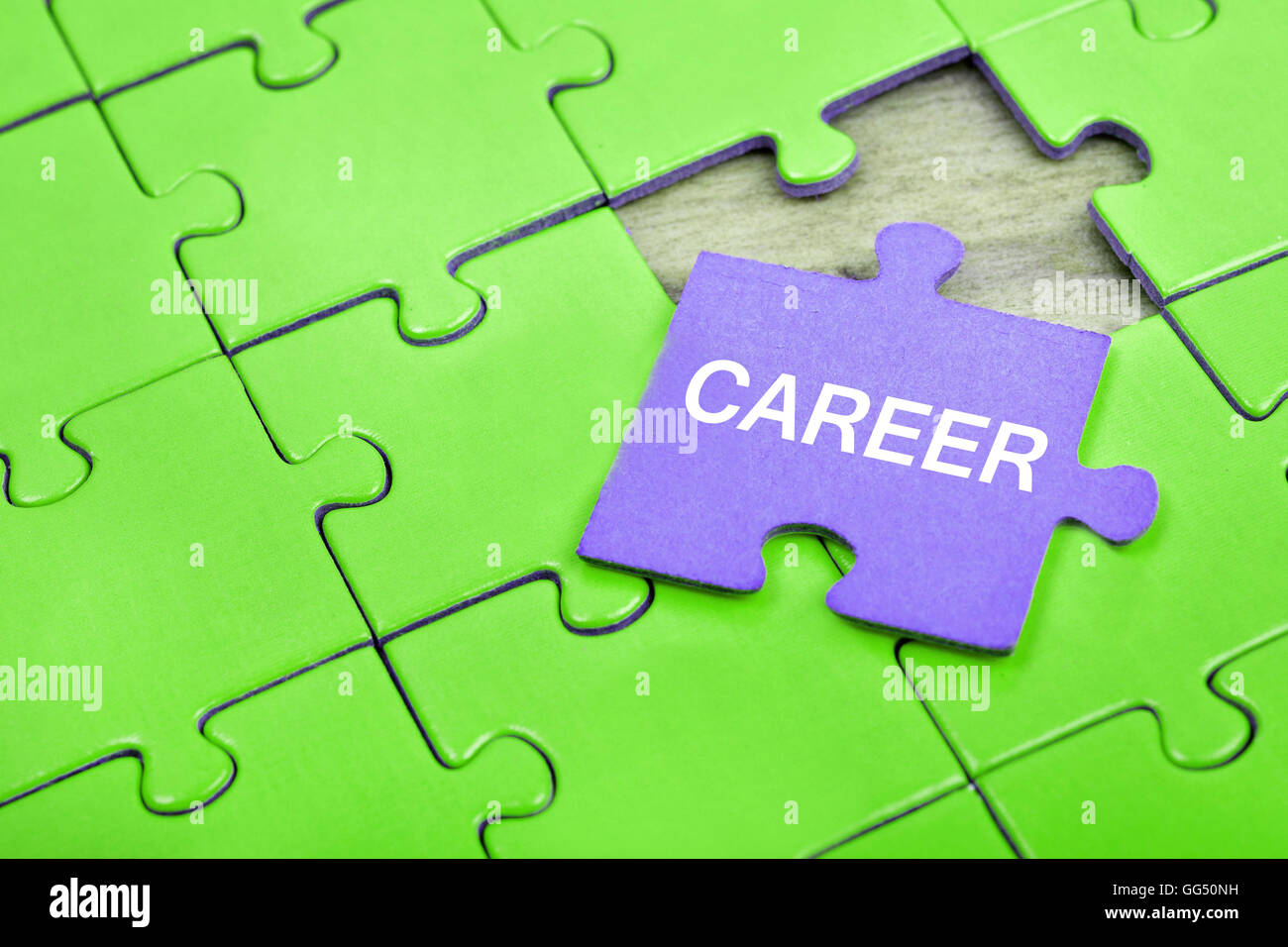 Puzzle pieces with word Career Stock Photo - Alamy