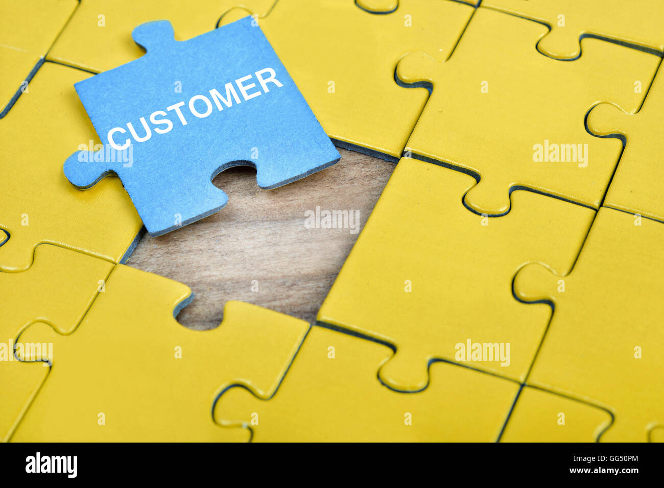 Puzzle pieces with word Customer Stock Photo - Alamy