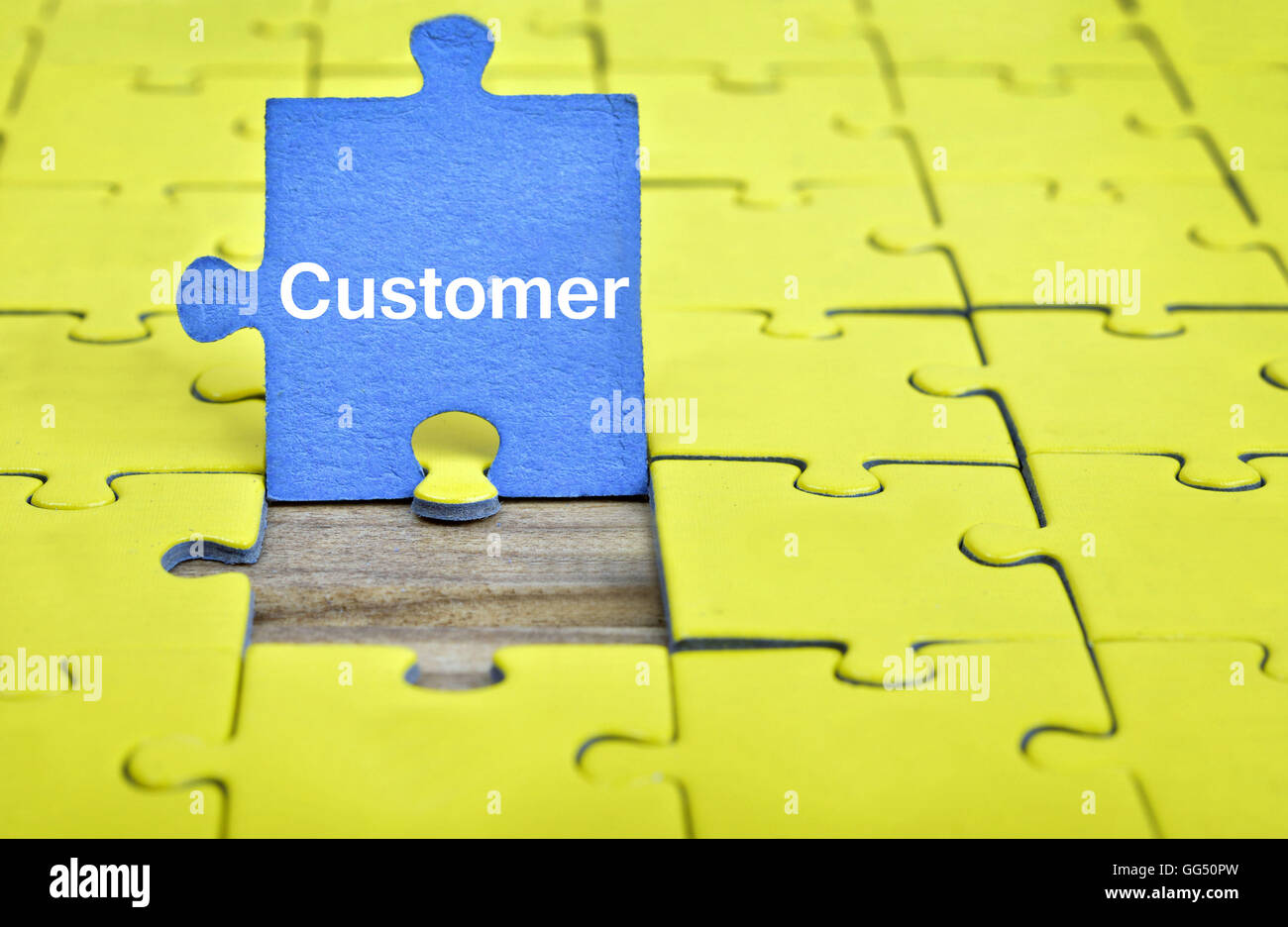 Puzzle pieces with word Customer Stock Photo - Alamy