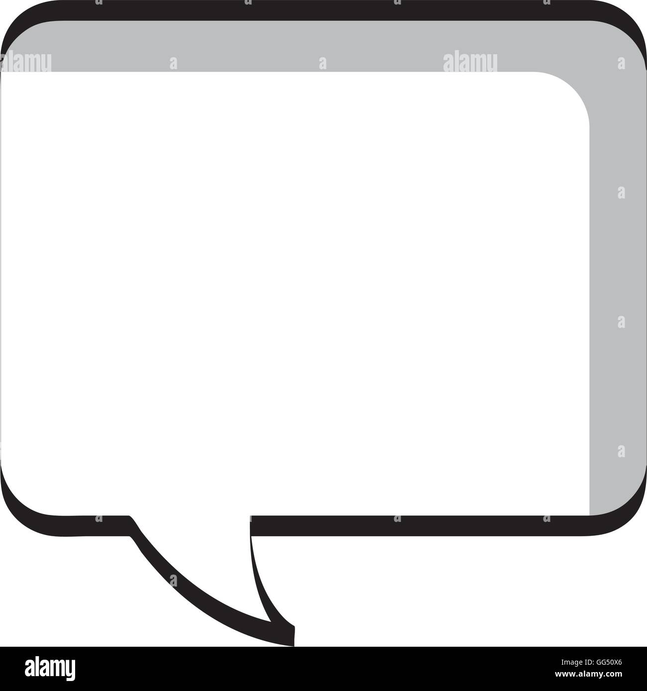 speech bubble monochrome message icon Stock Vector Image & Art - Alamy