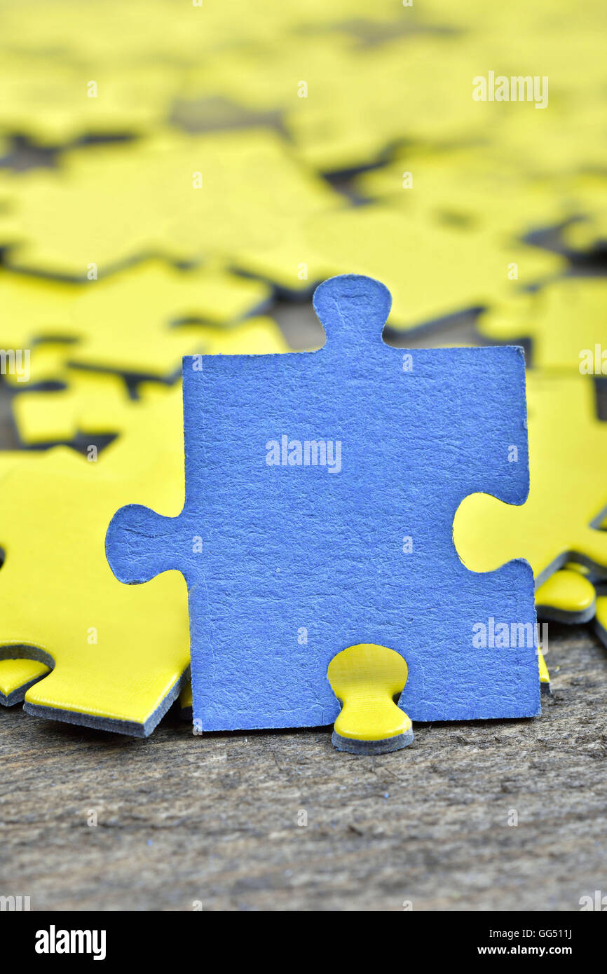 Puzzle pieces with word Stock Photo - Alamy